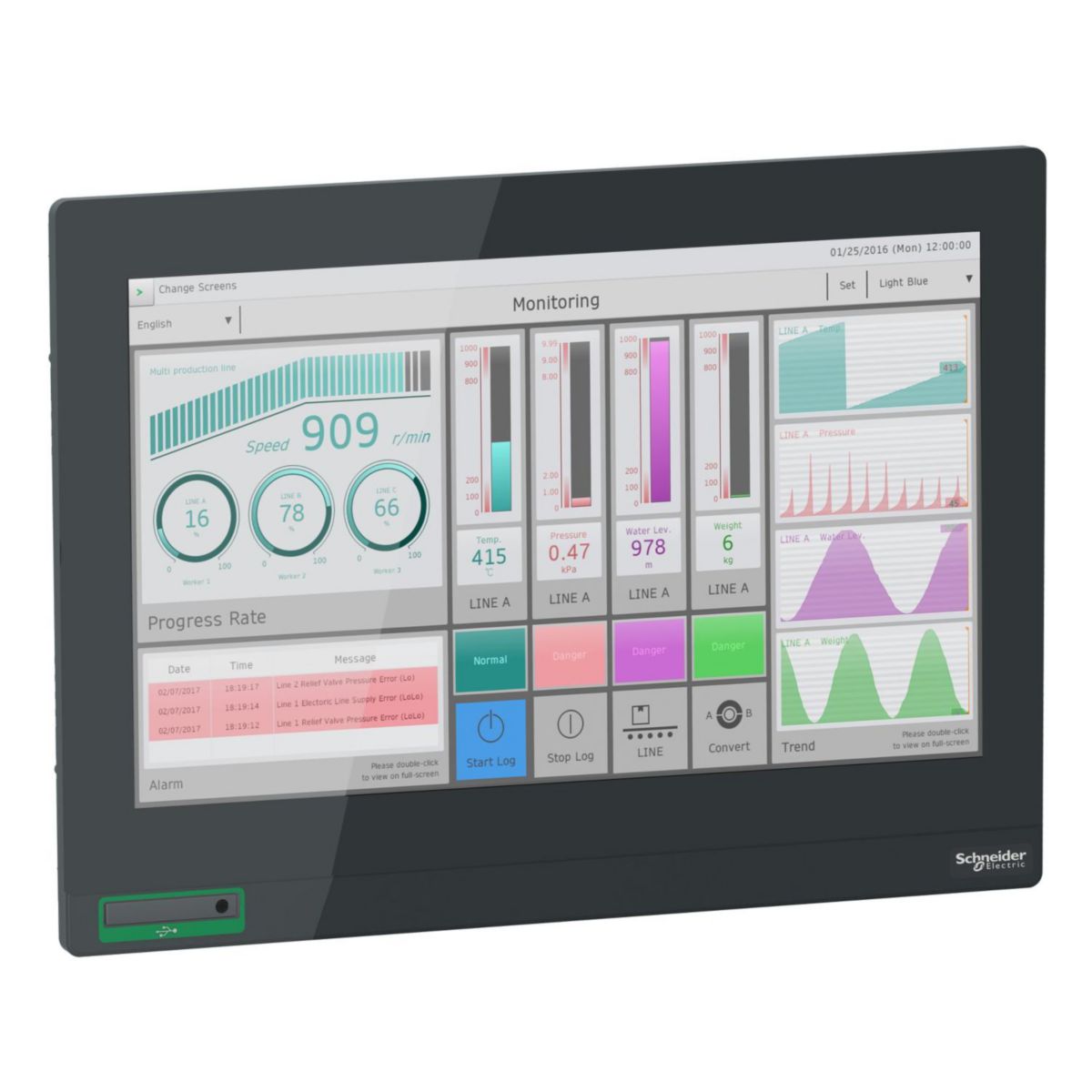 SCHNEIDER ELECTRIC - Magelis GTU Universal - écran tactile 19'' - 1366 ...