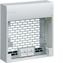 HAGER - Coffret d'extension multimédia + 2 prises + 2 cordons brassage ...