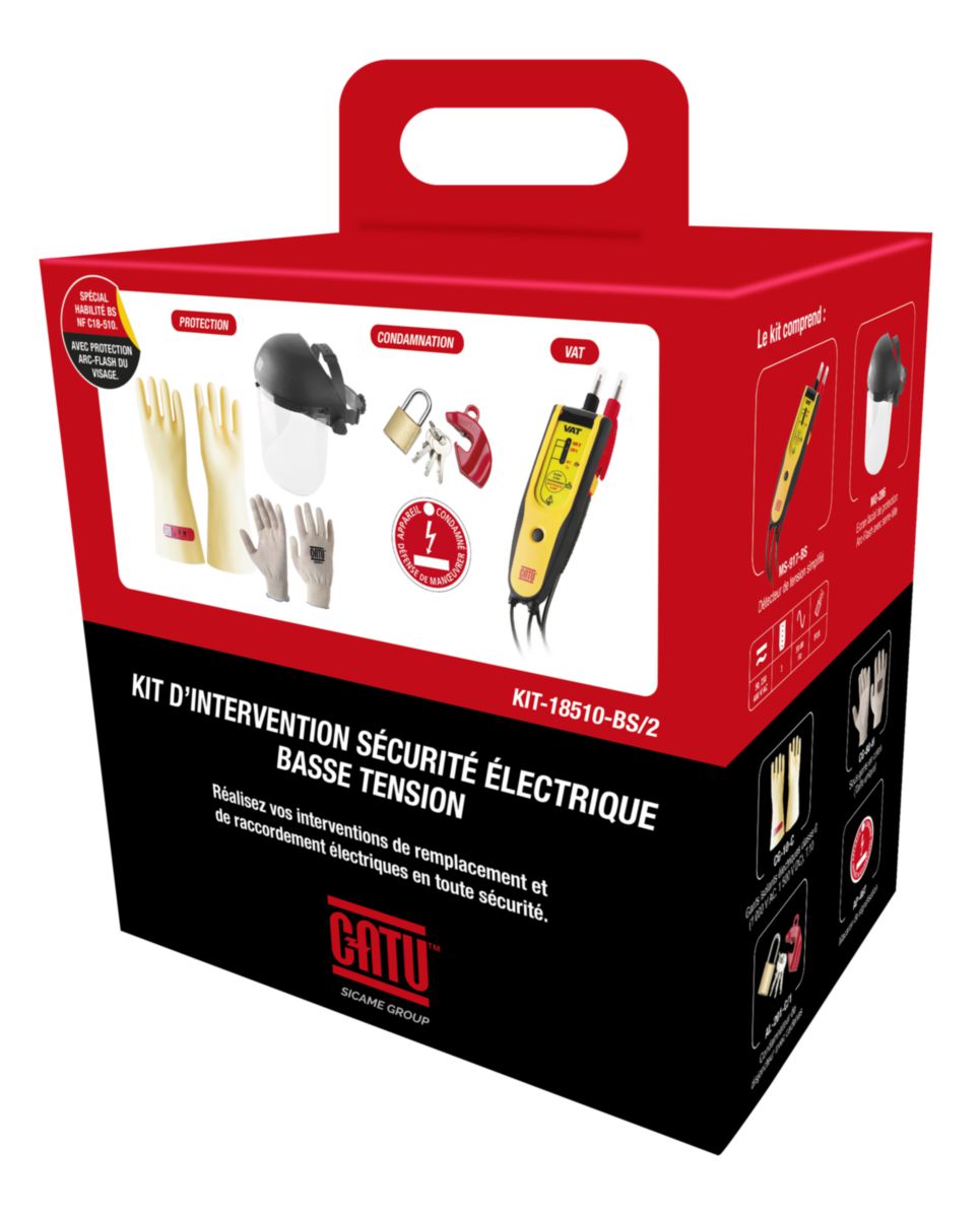 CATU - Kit d'intervention NF C 18510 pour électricient habilités BS ...