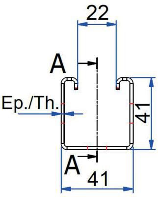 NIEDAX - Strut 41x41x1,80 p 3f 3m gc 653040 | CDL-ELEC