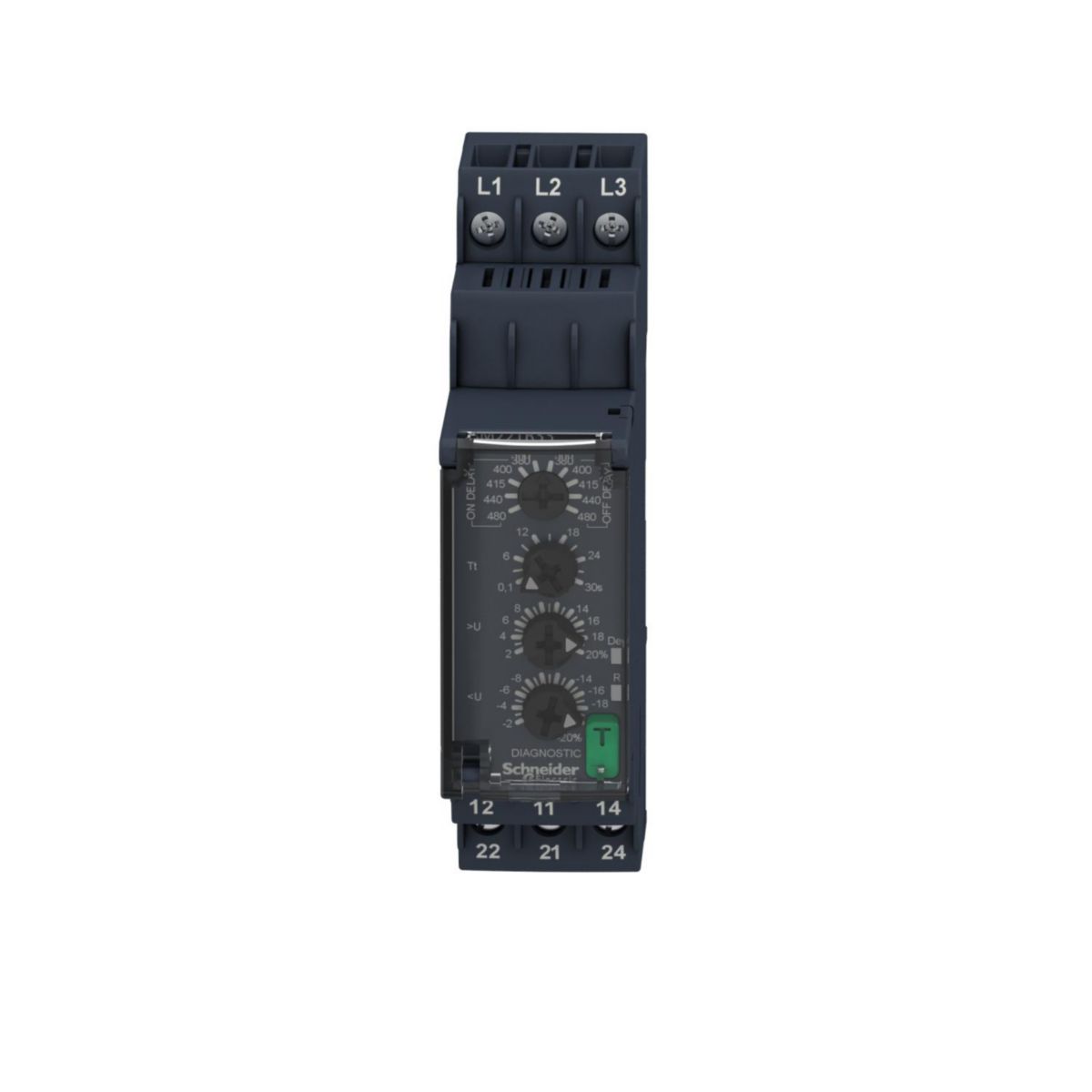 SCHNEIDER ELECTRIC - Zelio control rm22 - relais contrôle de phases - 2of - 380 à 480vca Réf ...