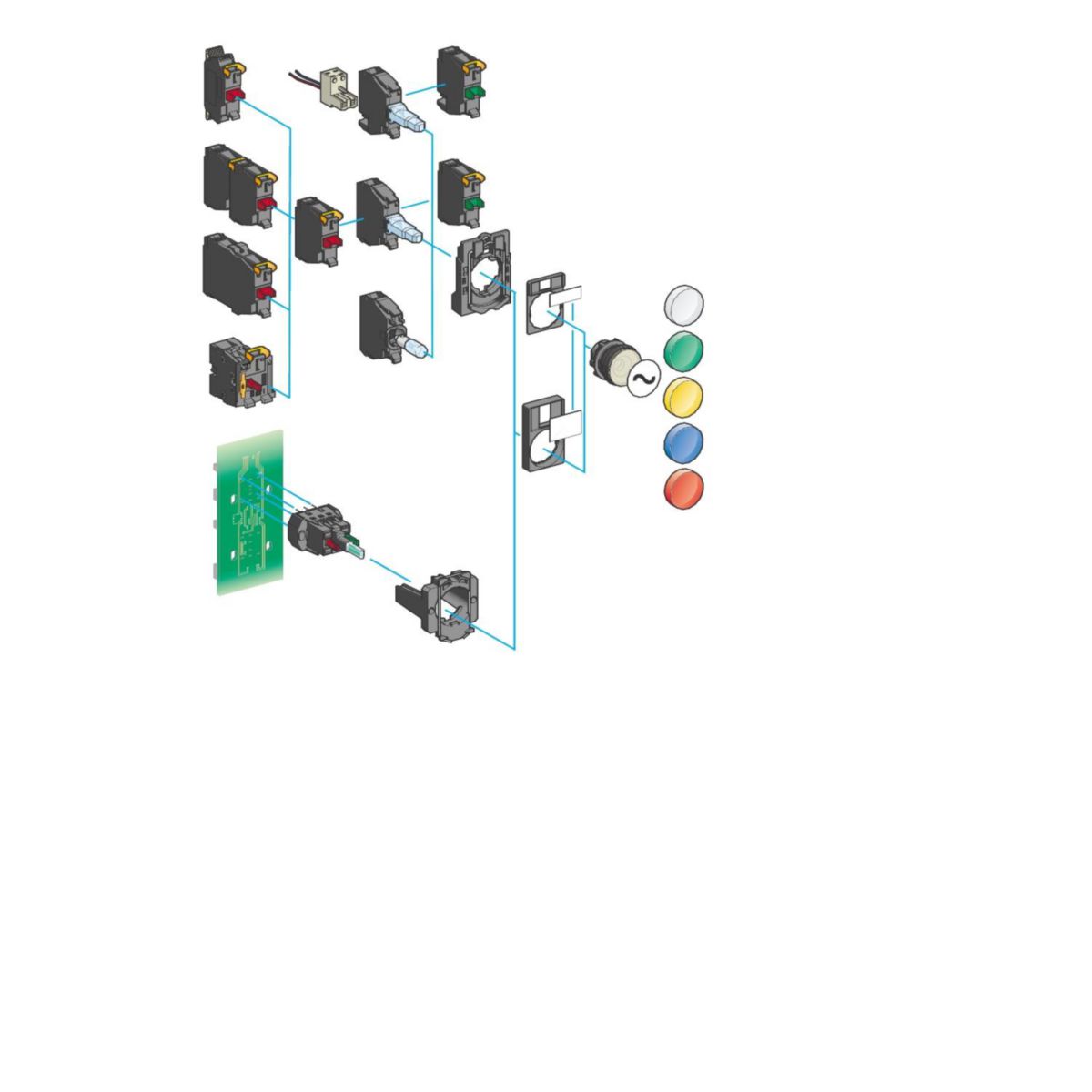 SCHNEIDER ELECTRIC - Bloc contact simple 1no borne a ressort réf ...