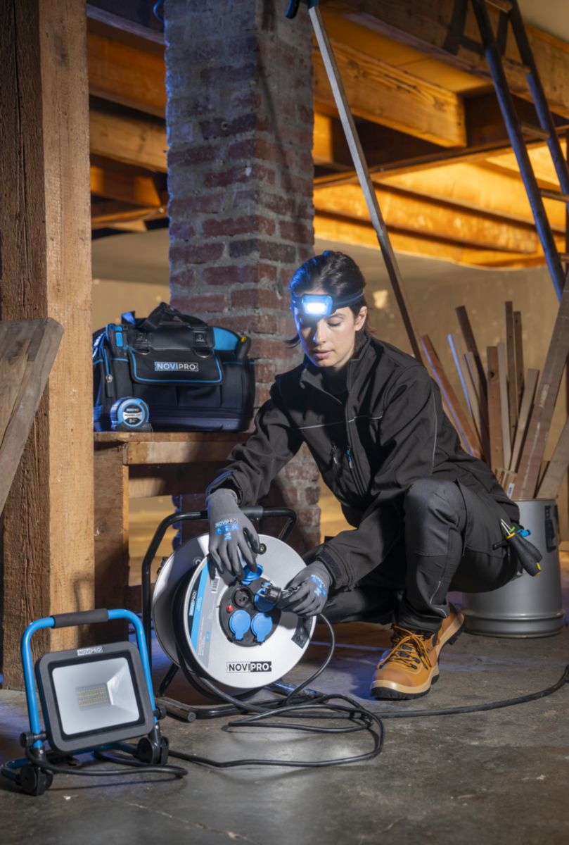 NOVIPRO - Enrouleur câble HO7RNF 3G 2,5 flasque métal Novipro longueur ...