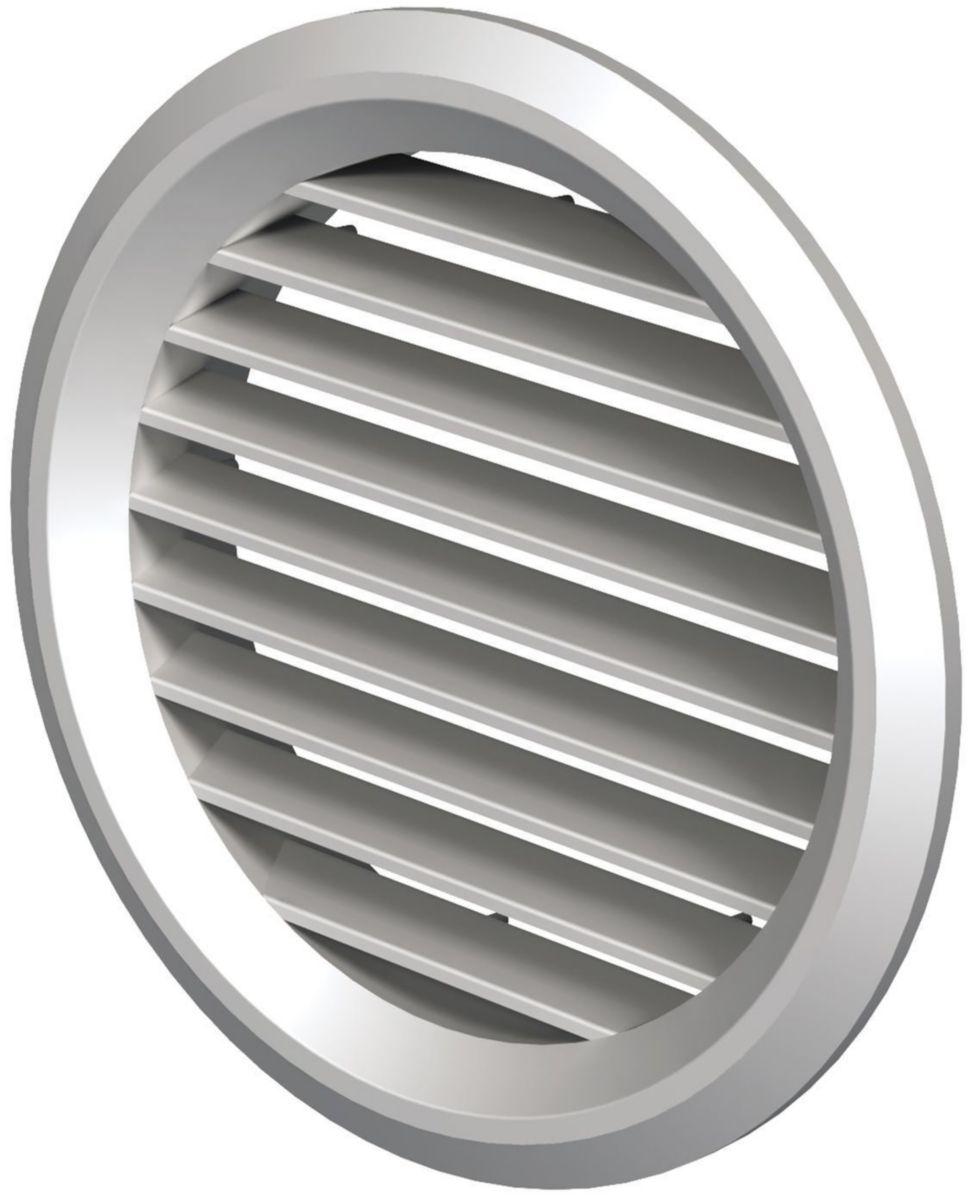 ALDES - Grille extraction extérieure ronde en plastique blanc ...