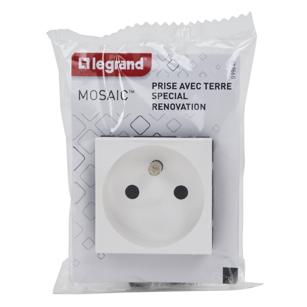 LEGRAND - Prise Mosaïc 2 P+T à vis composable Réf.099640 | CDL-ELEC