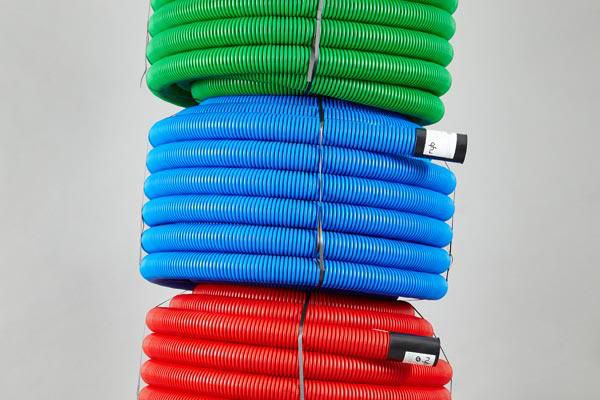 ELYDAN - Gaine Quattroflex noire à 4 bandes rouges diamètre 63 mm ...